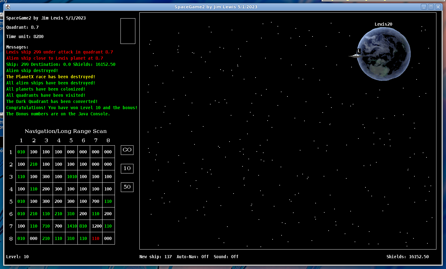 SpaceGame2 by Jim Lewis